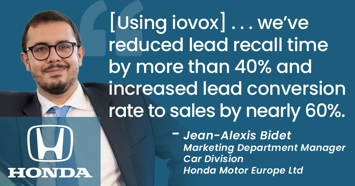Honda Increases Conversions & Customer Satisfaction With iovox - iovox